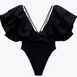 Zara | Swim | Zara Ruffle Swimsuit | Poshmark